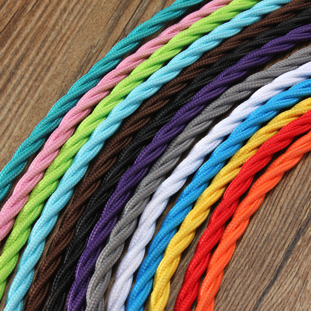 TWIST 2/3 Core Braided Fabric Cord Vintage Electric Wire Flexible Lighting Cable | eBay